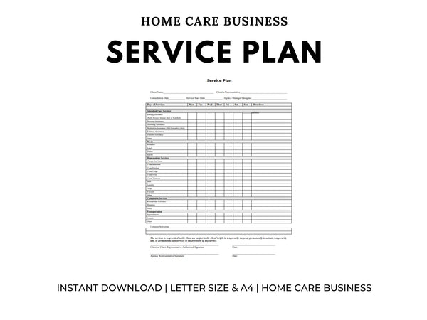 Personalized Care Plan for Home Care Services – The Business Resource LLC